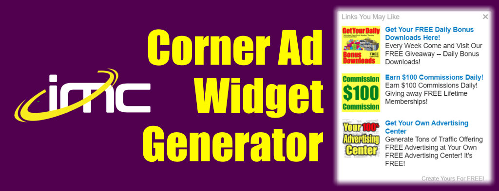 Corner Ad Widget Generator